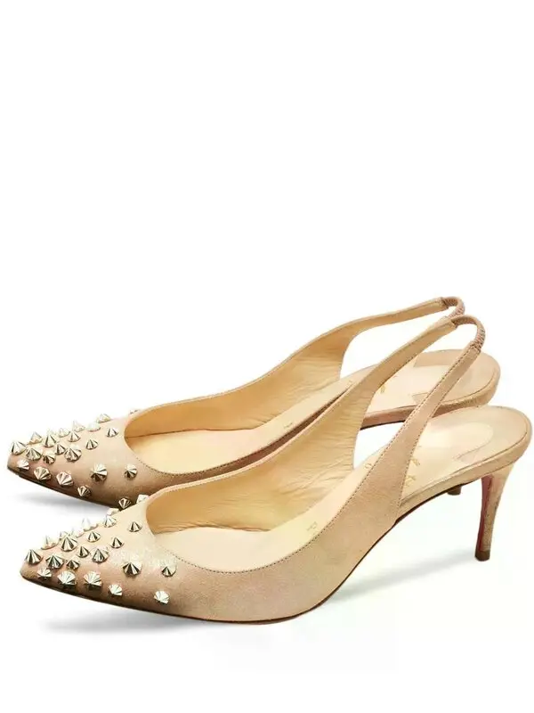 CHRISTIAN LOUBOUTIN Drama Spikes Pumps - Neutrals