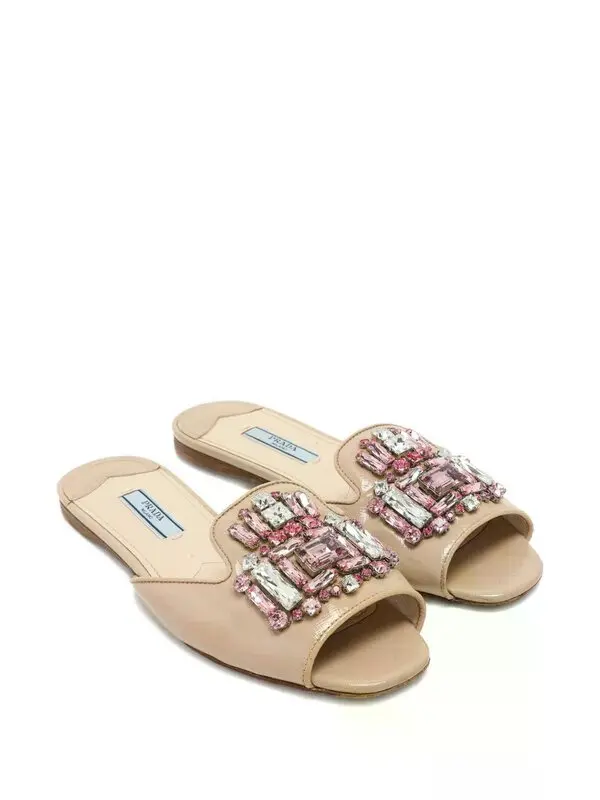 Prada Crystal-embellished Slides