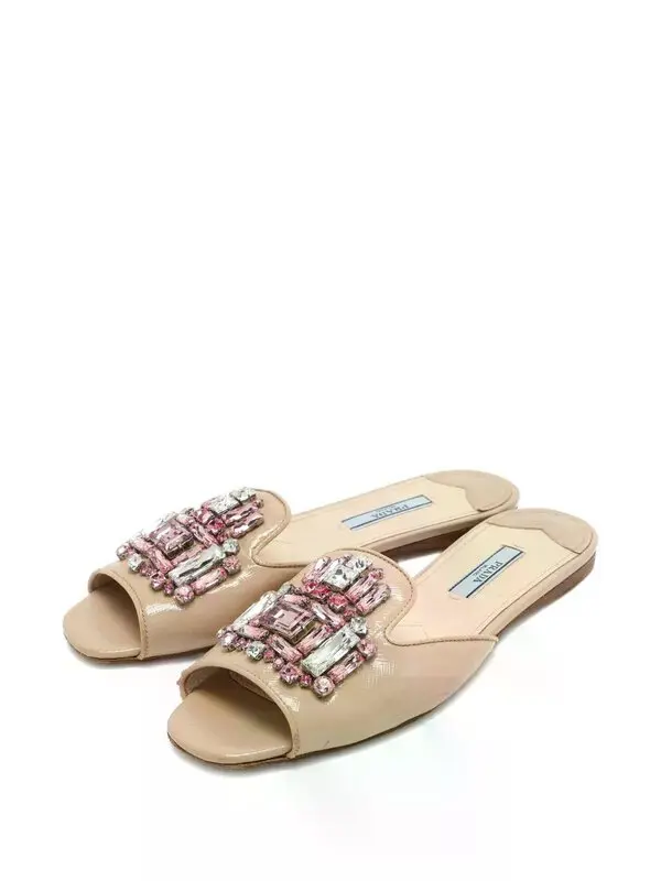 Prada Crystal-embellished Slides