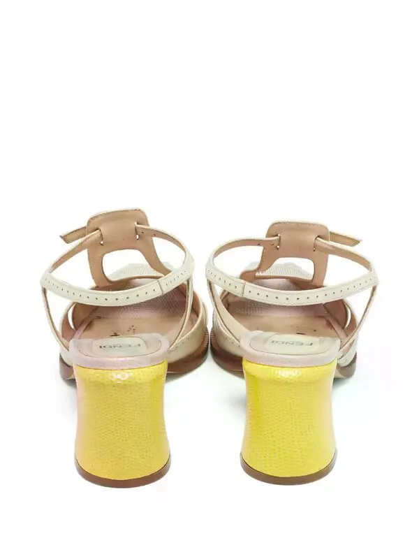 Fendi Chameleon Cut-out Block-heel Sandals