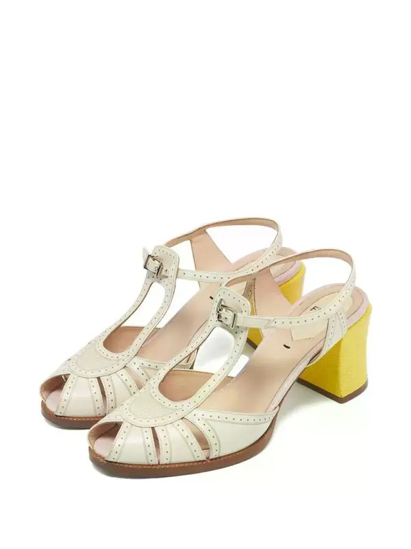 Fendi Chameleon Cut-out Block-heel Sandals
