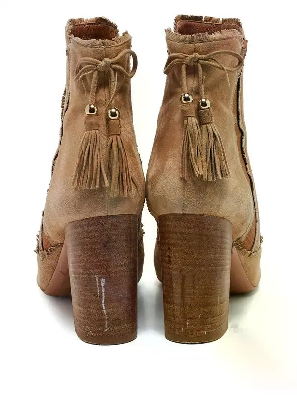 AQUAZZURA Tassel Suede Boots