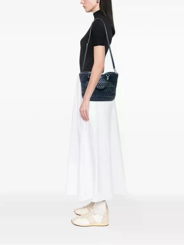 Miu Miu Matelassé Nappa Crystal Satchel - Blue