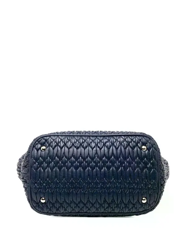 Miu Miu Matelassé Nappa Crystal Satchel - Blue