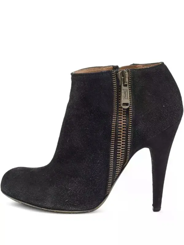 Saint Laurent 110mm Suede Zip-up Boots
