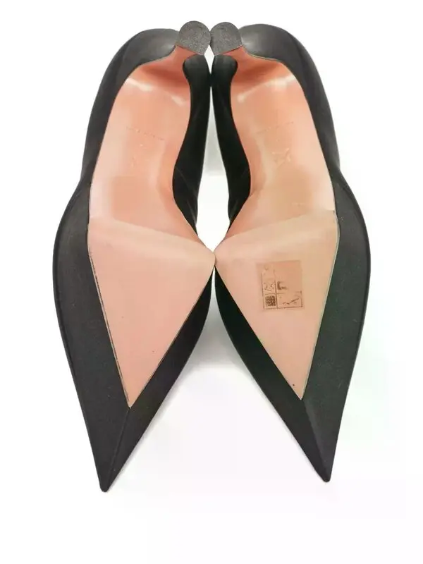 Amina Muaddi 160mm Satin Platform Pumps
