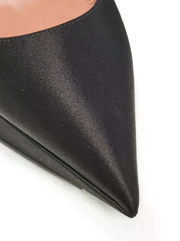 Amina Muaddi 160mm Satin Platform Pumps