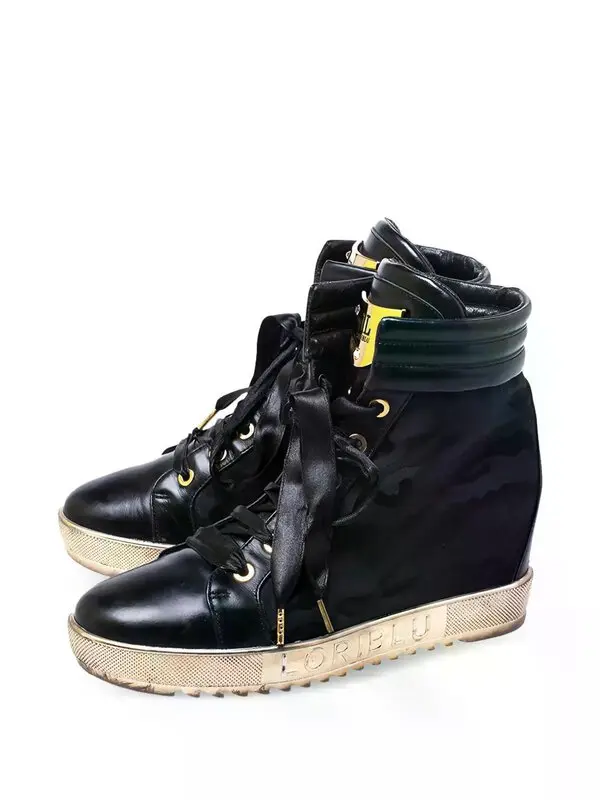 LORIBLU Leather Wedge Sneakers