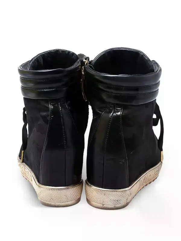 LORIBLU Leather Wedge Sneakers