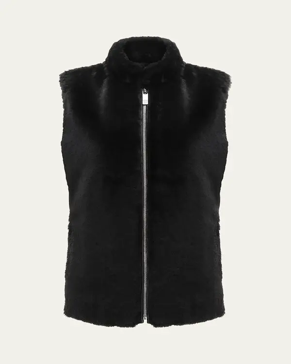 Gorski Lamb Shearling Vest With Loro Piana Wool