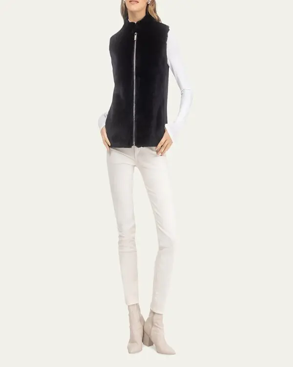 Gorski Lamb Shearling Vest With Loro Piana Wool