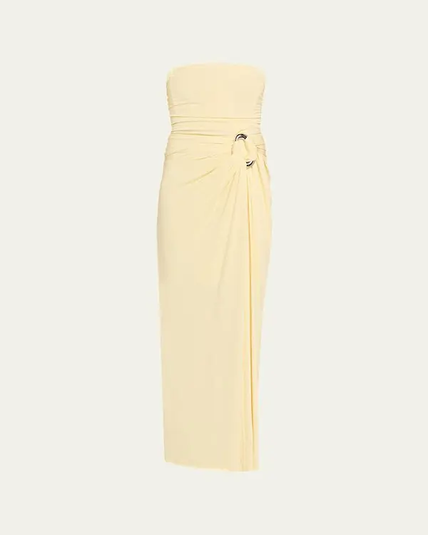 Simkhai Emma Draped Strapless Dress