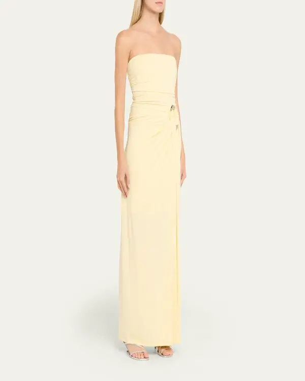 Simkhai Emma Draped Strapless Dress