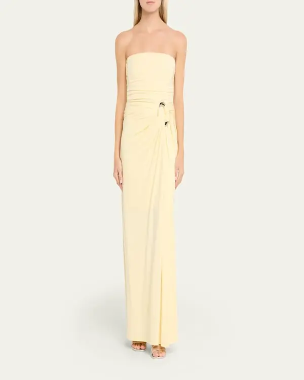 Simkhai Emma Draped Strapless Dress