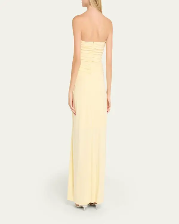 Simkhai Emma Draped Strapless Dress