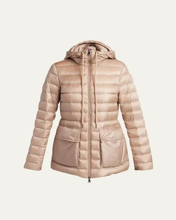 Moncler Jasmin Hooded Short Down Parka - Black