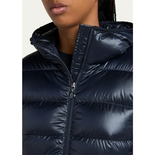Moncler Glements Hooded Mid-length Down Jacket
