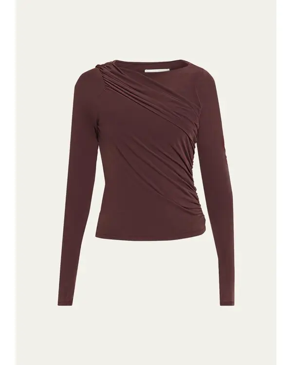 FRAME The Draped Top - Currant