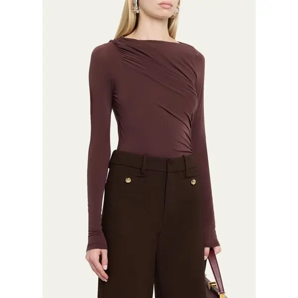 FRAME The Draped Top - Currant