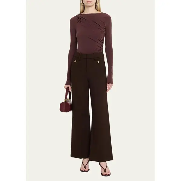 FRAME The Draped Top - Currant