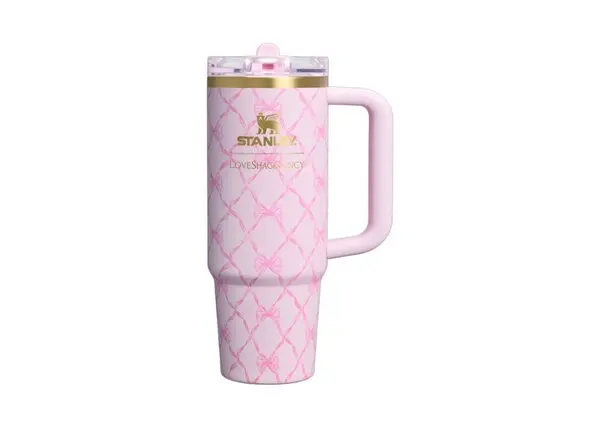 STANLEY 1913 X Loveshackfancy 30oz Quencher Protour Tumbler - Baby Bow Pink Peppermint