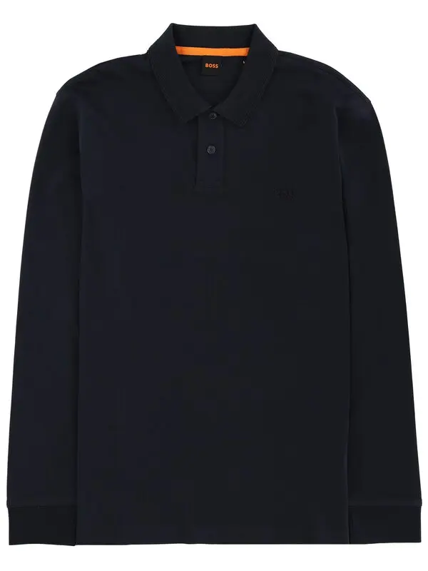 BOSS Long-sleeved Polo Shirt - Blue