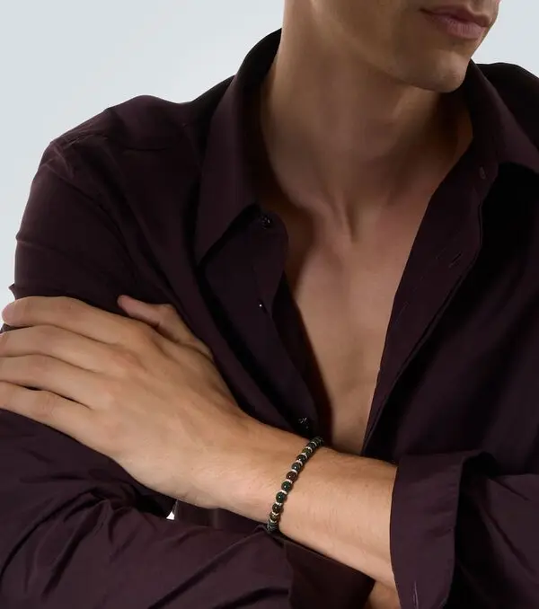David Yurman Spiritual Beads Bracelet With Bloodstones And Diamonds