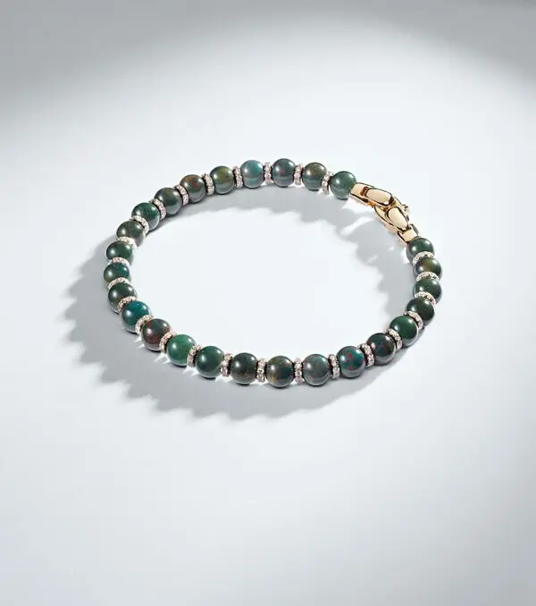 David Yurman Spiritual Beads Bracelet With Bloodstones And Diamonds