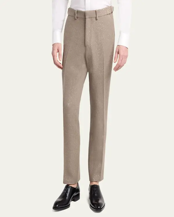 TOM FORD Sequin Boucle Flat-front Trousers