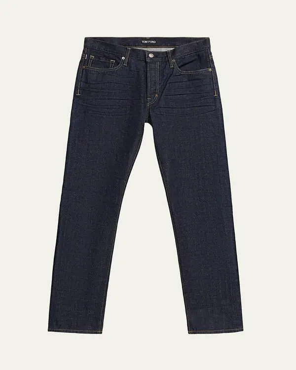 TOM FORD Dark Rinse Selvedge Straight-fit Jeans