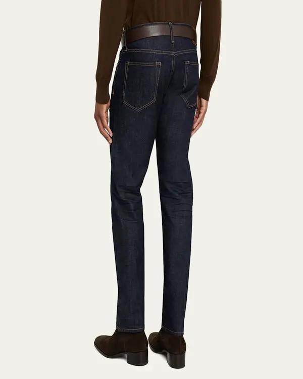 TOM FORD Dark Rinse Selvedge Straight-fit Jeans