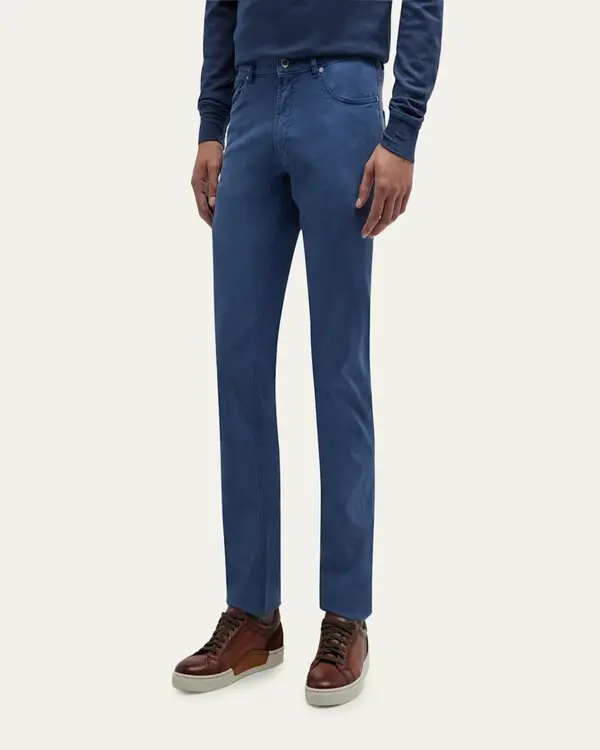 Peter Millar Wayfare 5-pocket Stretch Denim Pants - Mdblue
