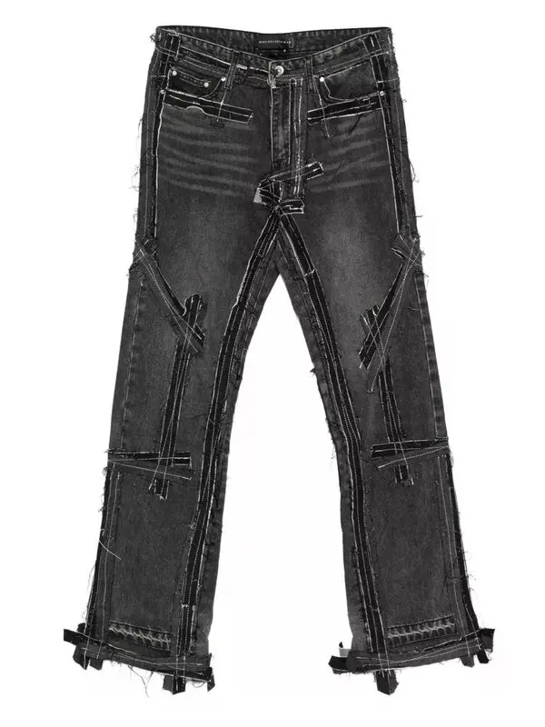 WHO DECIDES WAR Exposure Straight-leg Jeans - Grey