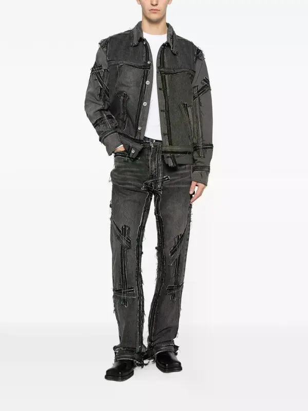 WHO DECIDES WAR Exposure Straight-leg Jeans - Grey
