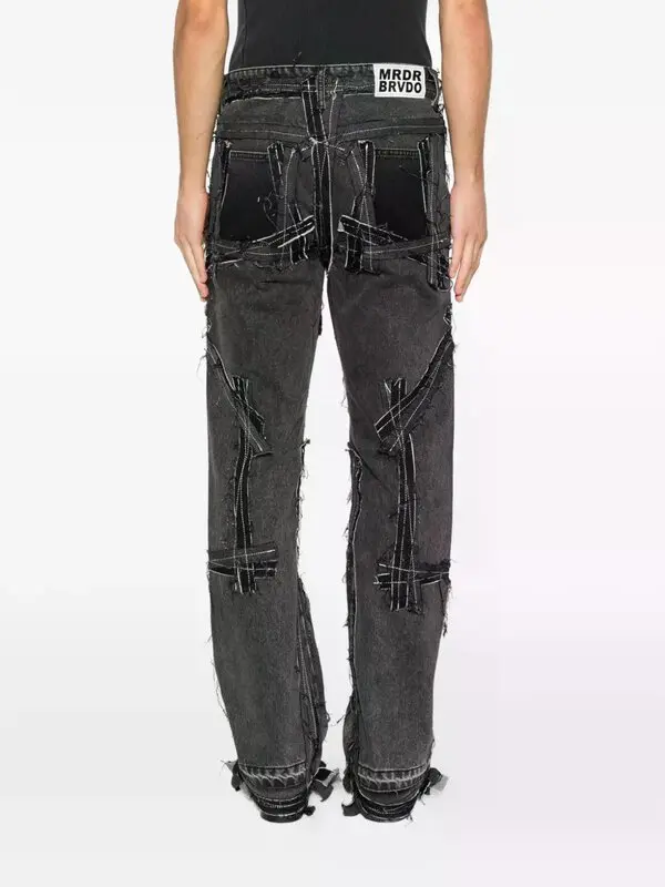 WHO DECIDES WAR Exposure Straight-leg Jeans - Grey