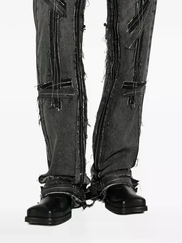 WHO DECIDES WAR Exposure Straight-leg Jeans - Grey