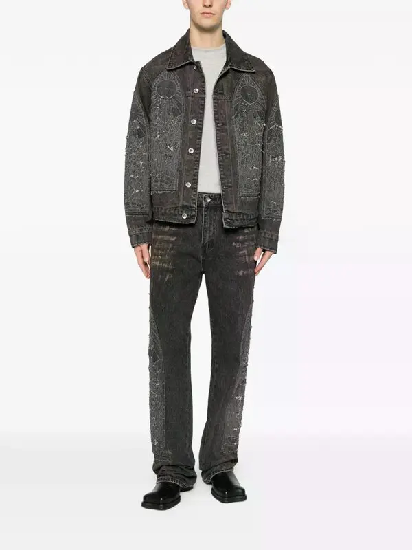WHO DECIDES WAR Mechanic Denim Jacket - Brown