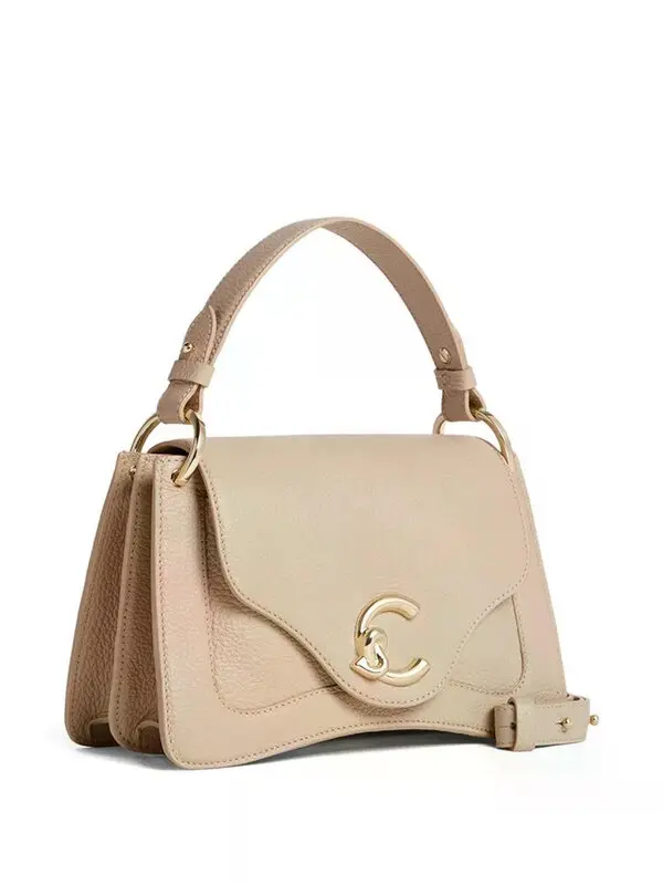 COCCINELLE Small C-me Logo Shoulder Bag - Neutrals