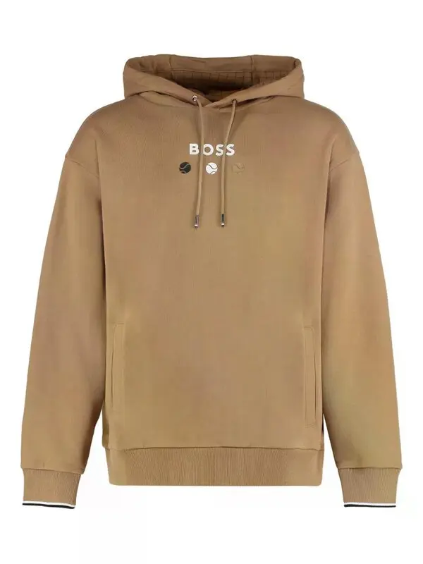 BOSS Cotton Sweatshirt With Kangaroo Pocket