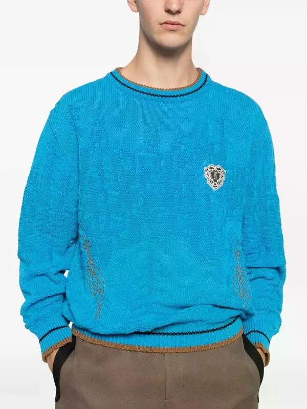 KIKO KOSTADINOV Fitz Embroidered Sweater - Blue