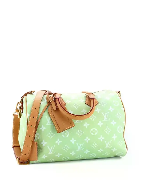 LOUIS VUITTON Speedy P9 Bandouliere 30 Satchel Monogram Leather - Green