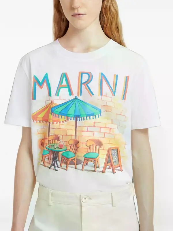 Marni Postcard-print Short-sleeve T-shirt