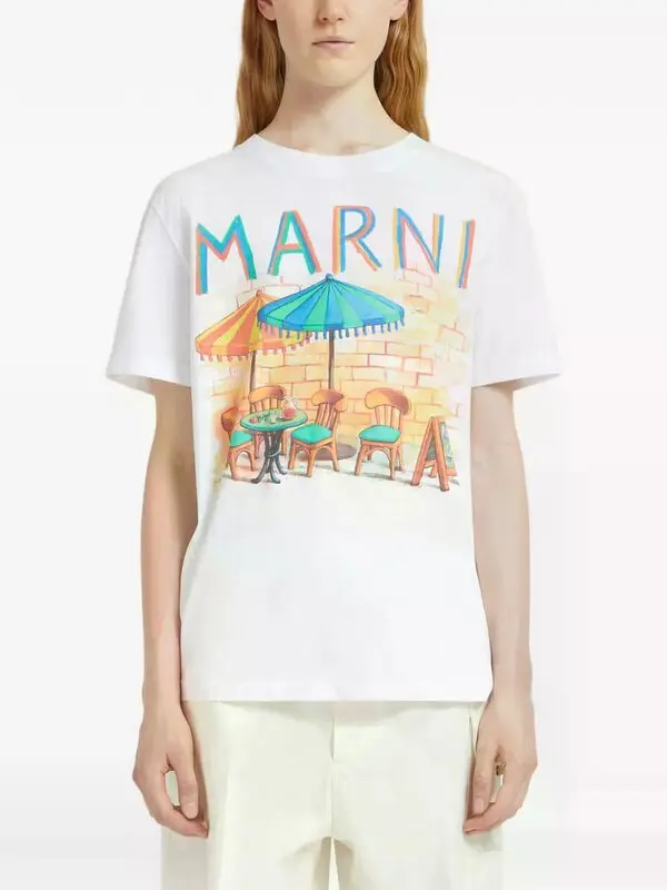Marni Postcard-print Short-sleeve T-shirt