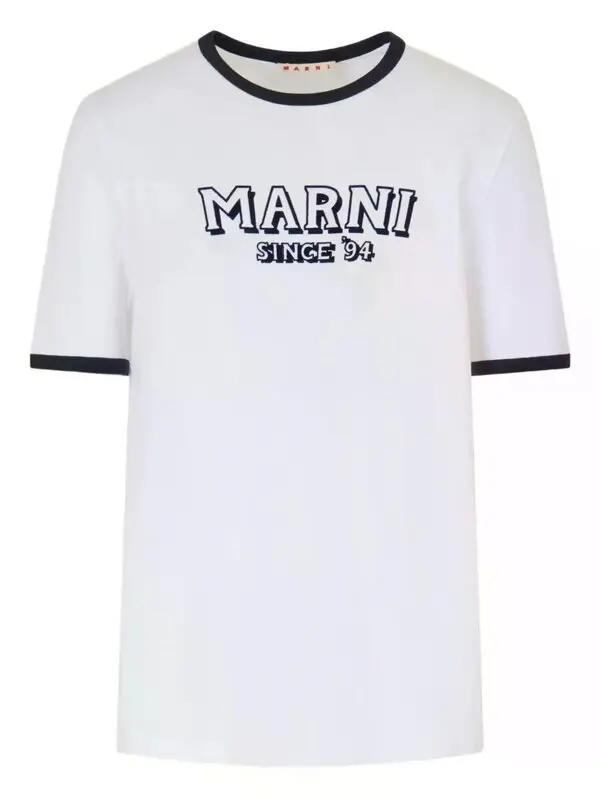Marni Contrast-trim Crew-neck T-shirt