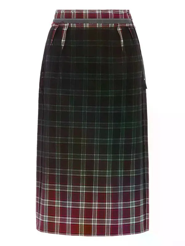MAISON MARGIELA Tartan Midi Skirt