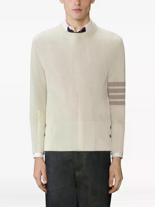 Thom Browne Striped 4-bar Sweater - Neutrals