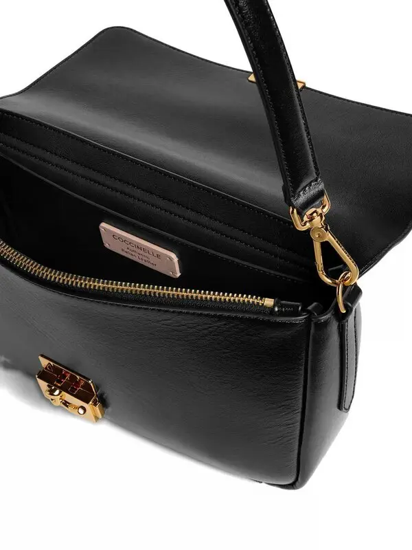 COCCINELLE C-me Lock Shoulder Bag - Black