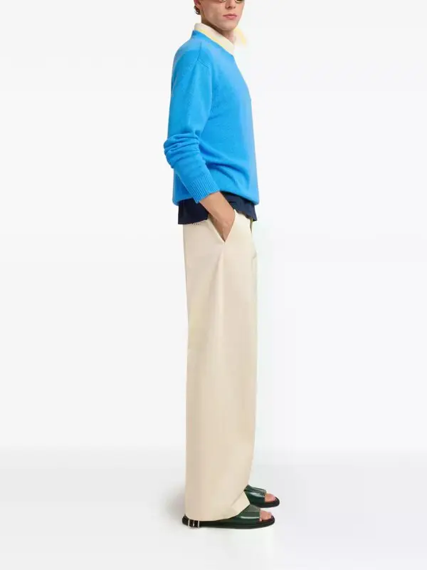 Marni Striped Collar Polo Shirt - Blue