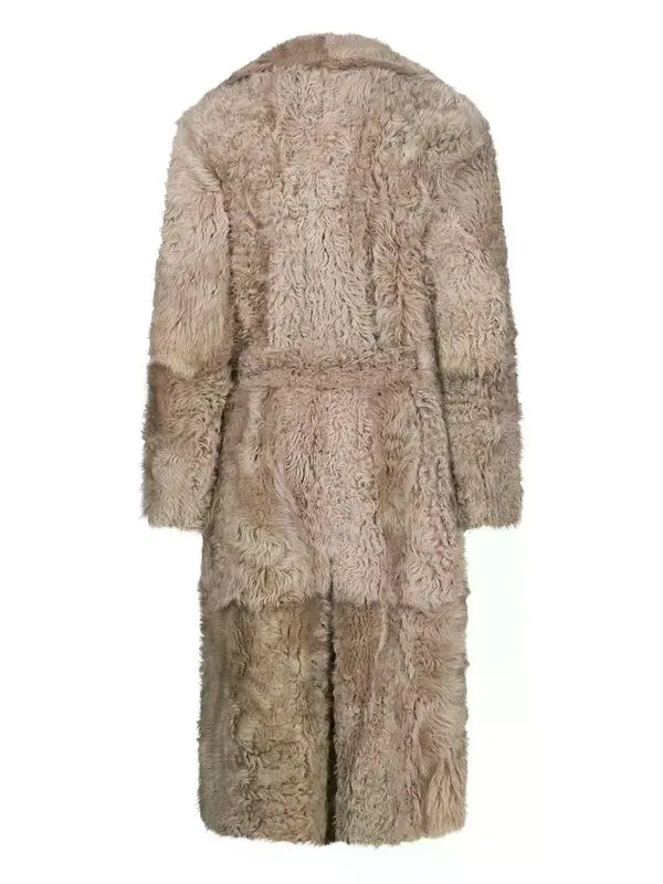 LUDOVIC DE SAINT SERNIN Shearling Belted Coat