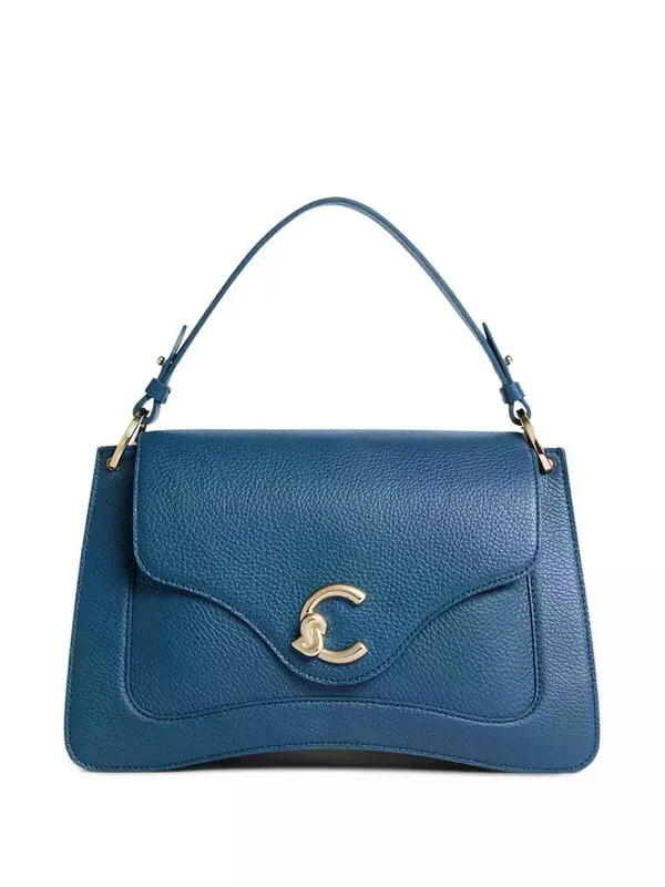 COCCINELLE Medium C-me Logo-detail Shoulder Bag - Blue